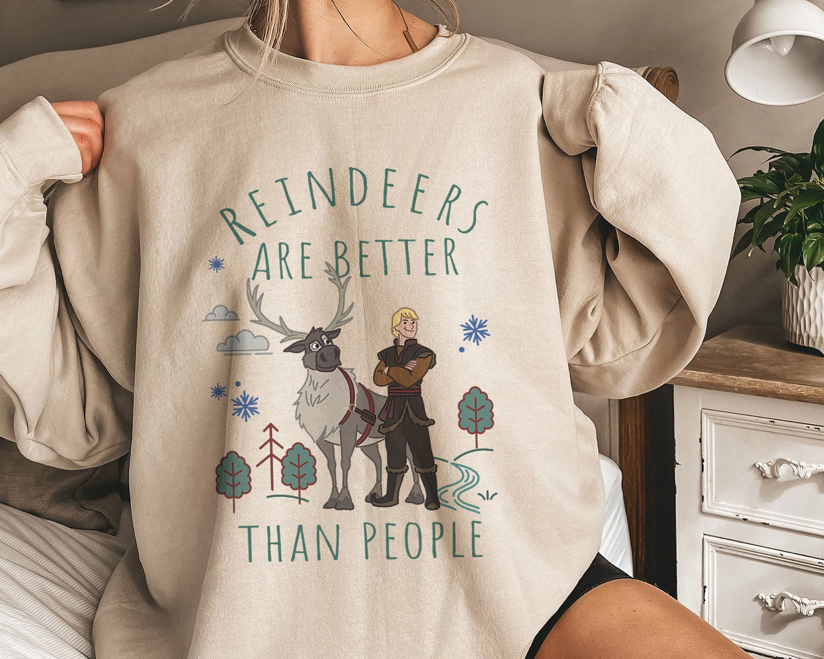 Frozen Kristoff Sven ReindeerAre Better Shirt Walt Disney Wo | Inspire ...