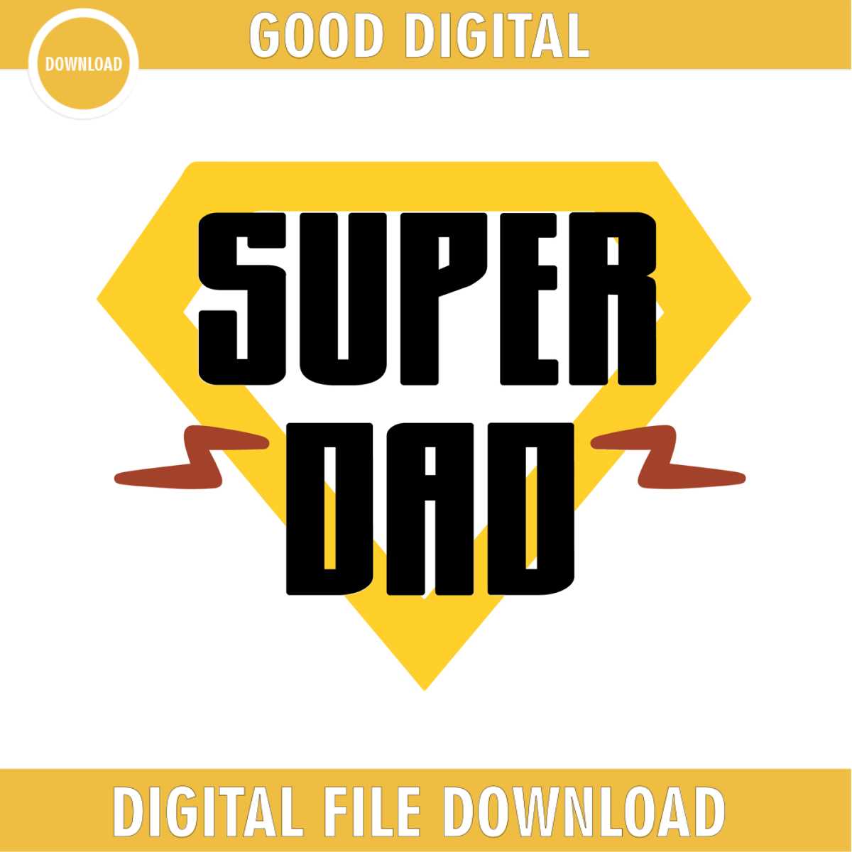 Super Dad Thundering Bolt Father Day SVG | Inspire Uplift