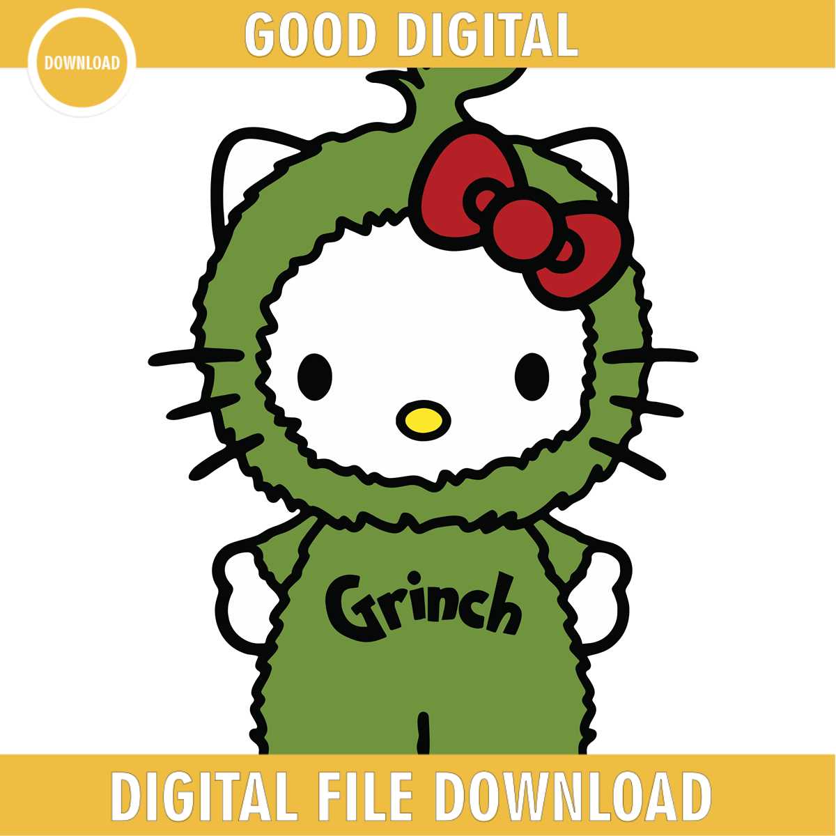 Hello Kitty Grinch SVG, The Grinch SVG, Hello Kitty SVG, Chr | Inspire ...