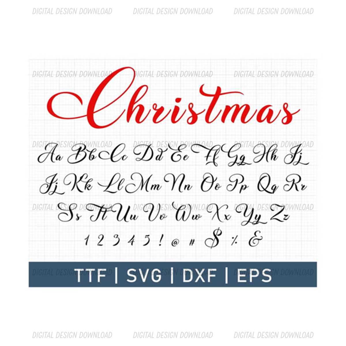 Christmas Script Font, Christmas Letters Svg, Holiday Font, | Inspire ...