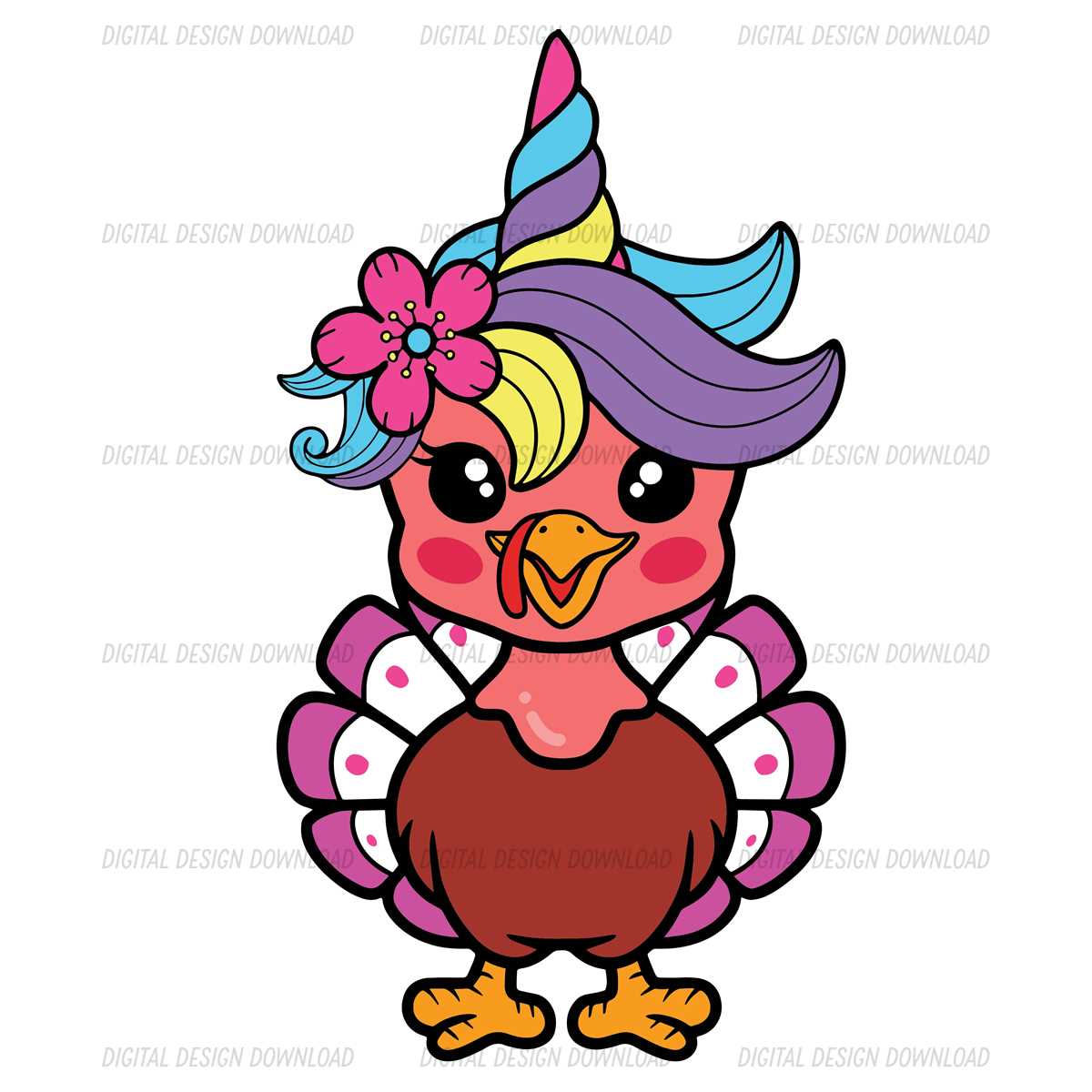 Unicorn Turkey Thanksgiving Svg, Turkey Kids Thanksgiving Sv | Inspire ...