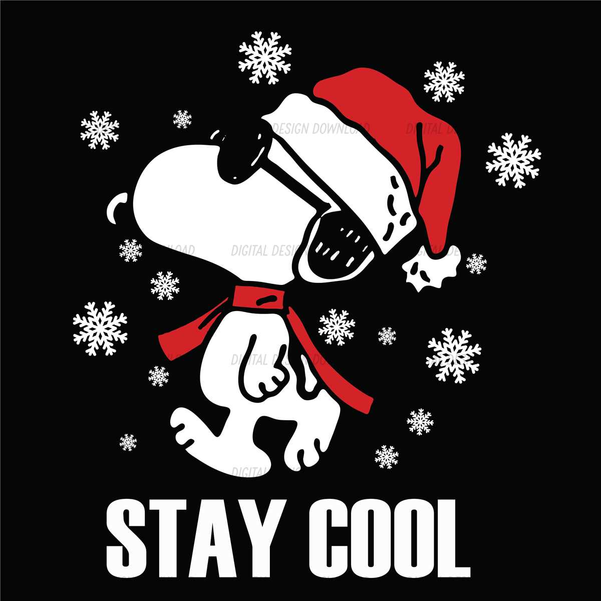Stay Cool Snoopy Christmas SVG, Christmas SVG, Snoopy SVG | Inspire Uplift