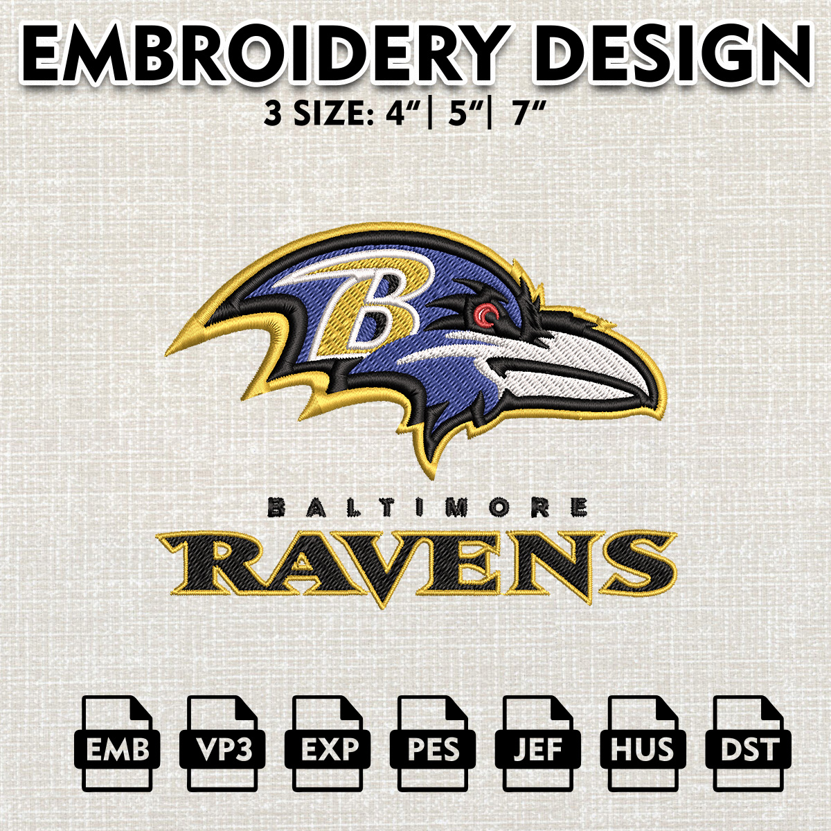 NFL Logo Embroidery Designs, Baltimore Ravens Embroidery Fil - Inspire ...