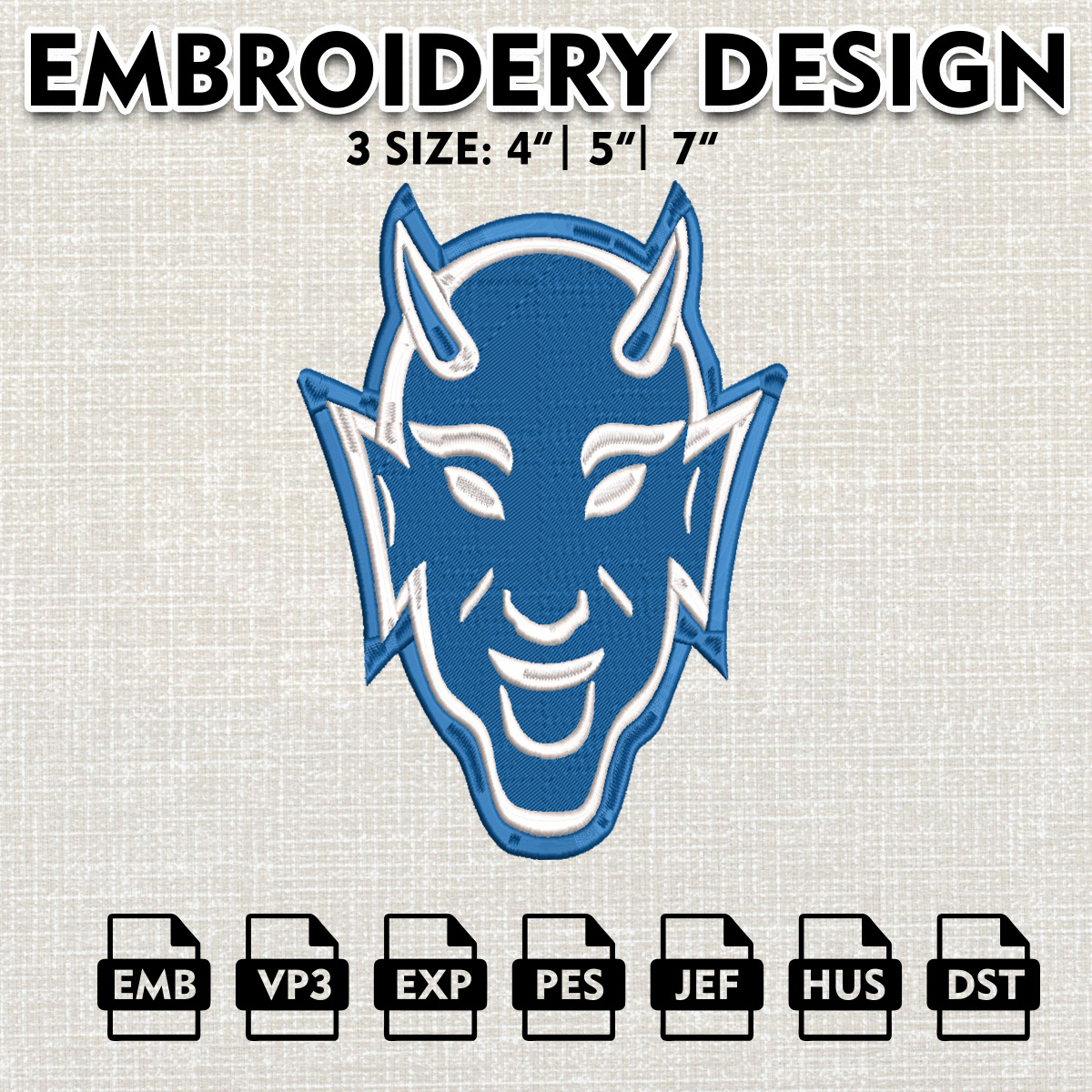 NCAA Logo Embroidery Designs, Duke Blue Devilss Embroidery F | Inspire ...