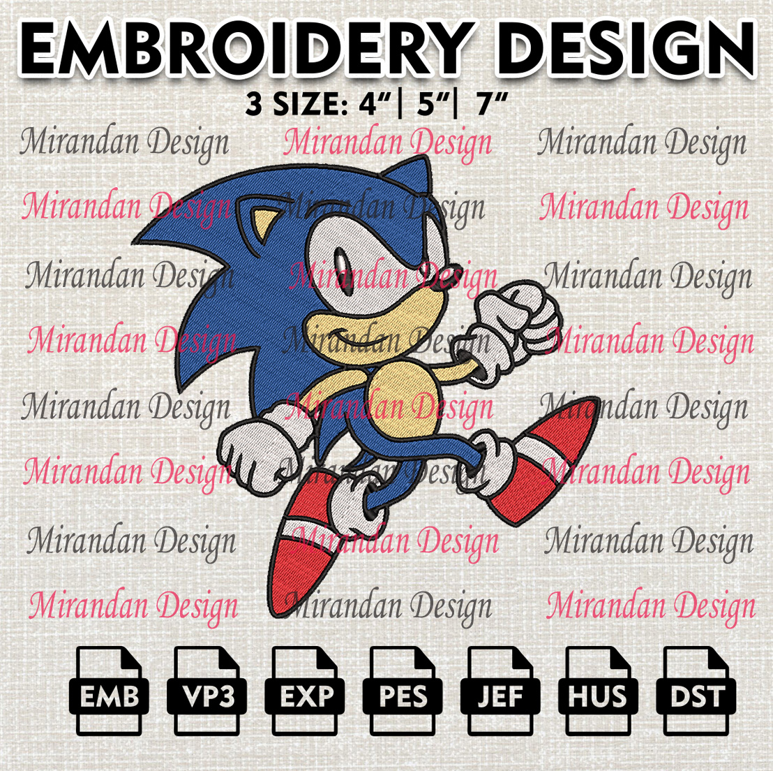 Sonic 4 Embroidery Designs, Sonic the Hedgehog Embroidery Fi | Inspire ...