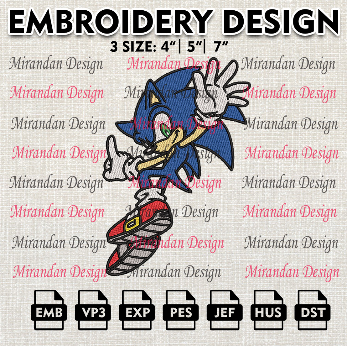 Sonic 6 Embroidery Designs, Sonic the Hedgehog Embroidery Fi | Inspire ...