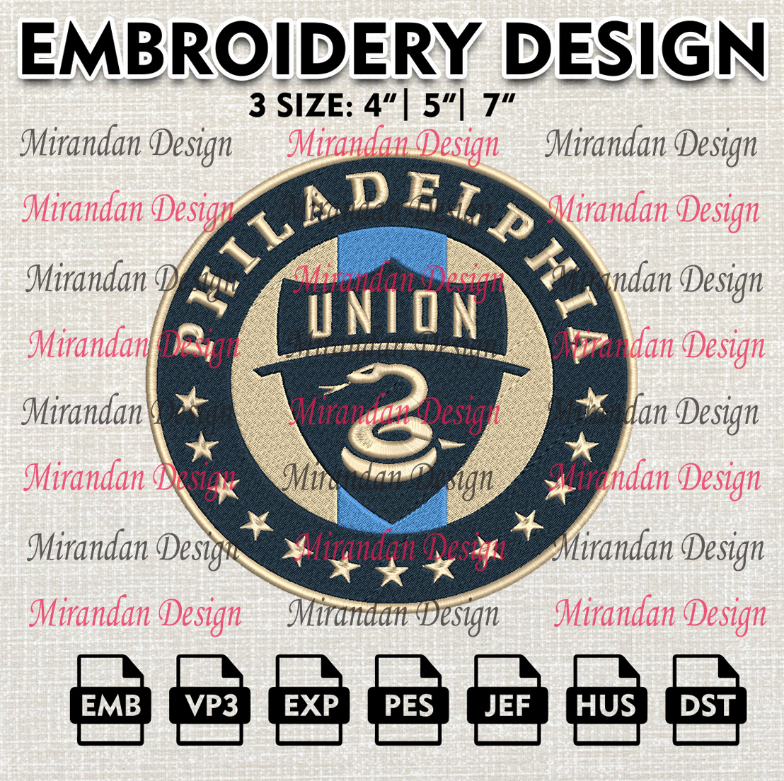 MLS Philadelphia Union FC Logo Embroidery Design, Embroidery | Inspire ...