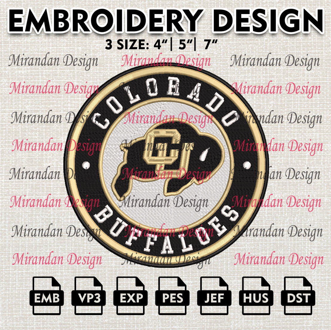 NCAA Colorado Buffaloes Logo Embroidery Design, Machine Embr | Inspire ...