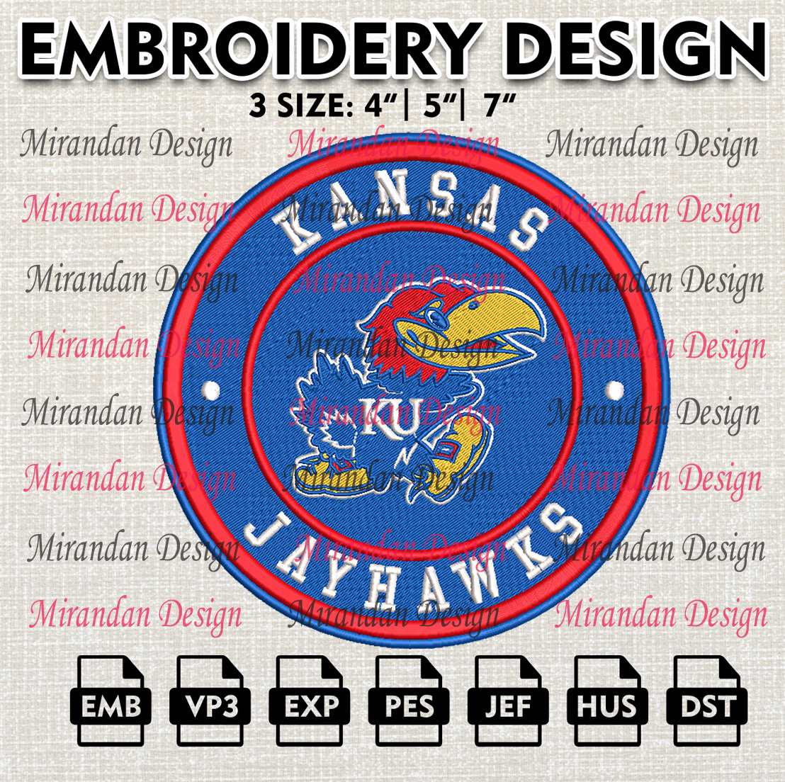 NCAA Kansas Jayhawks Embroidery Design, Machine Embroidery F - Inspire ...