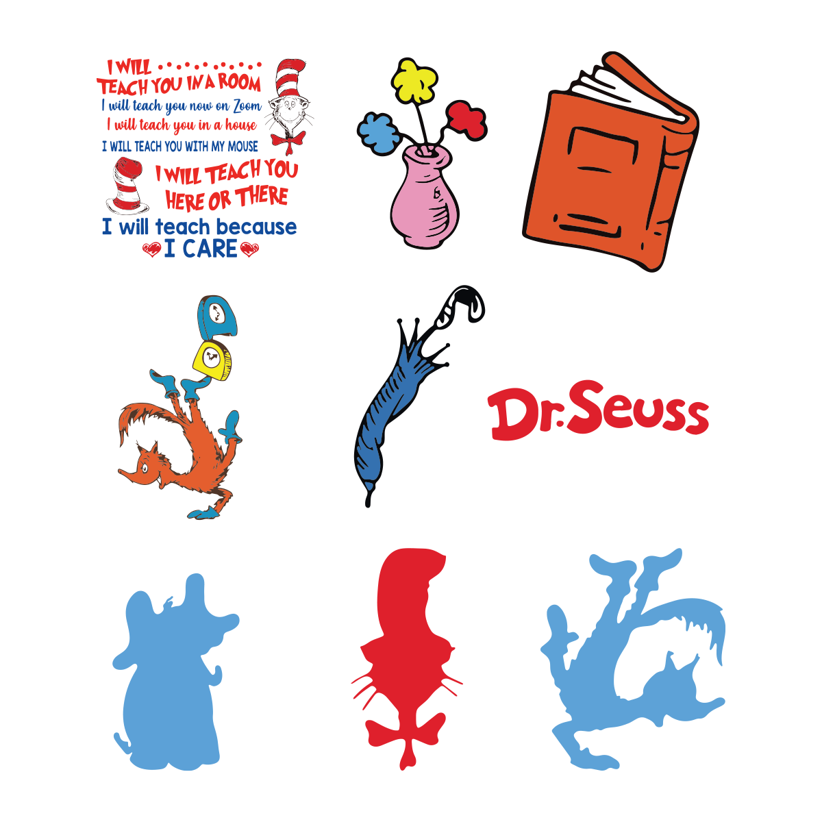 Dr Seuss Svg Bundle, Dr Seuss Svg, Dr Seuss Vector, Dr Seuss - Inspire ...