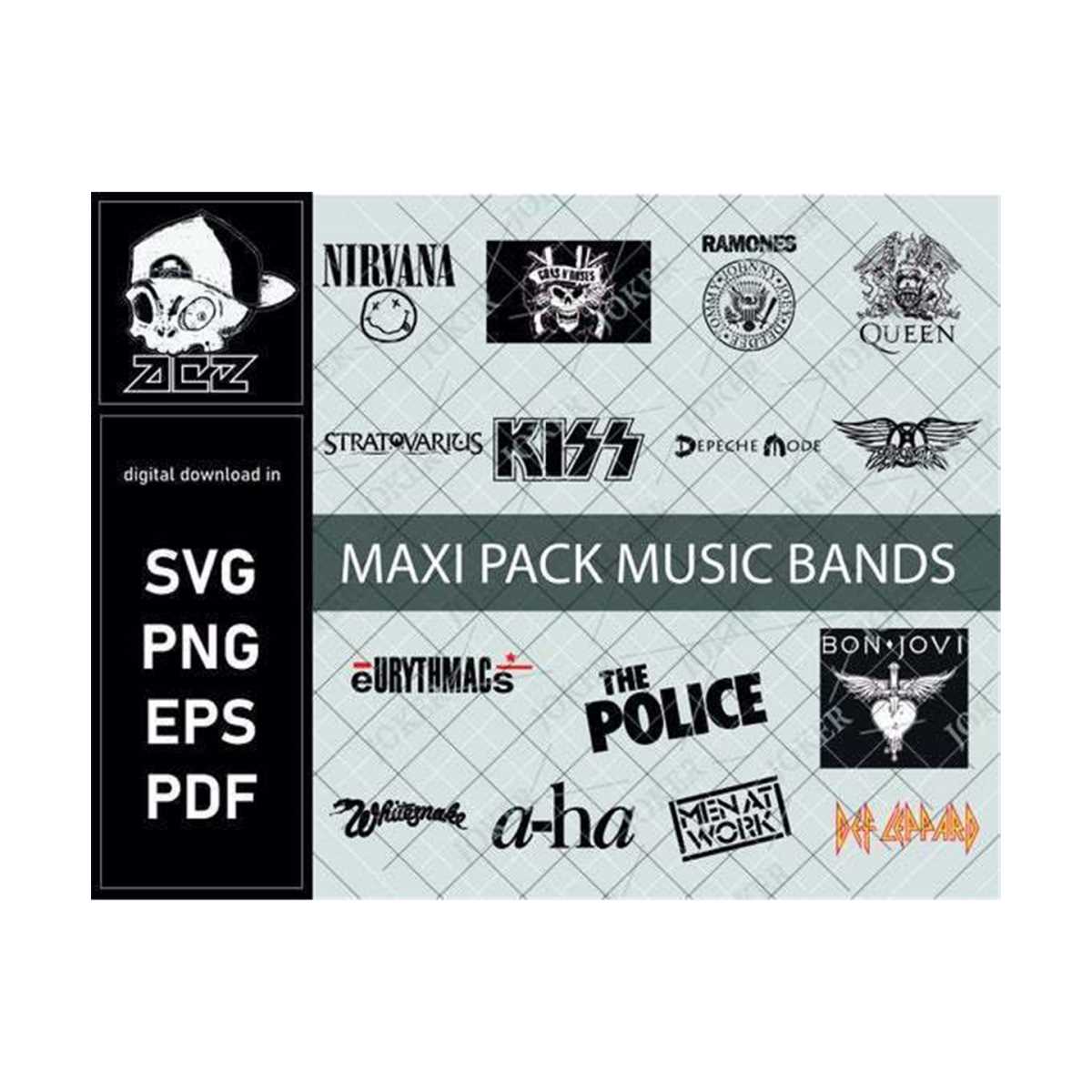 Maxi Pack Music Bands Svg, Trending Svg, Music Svg, Music Ba | Inspire ...