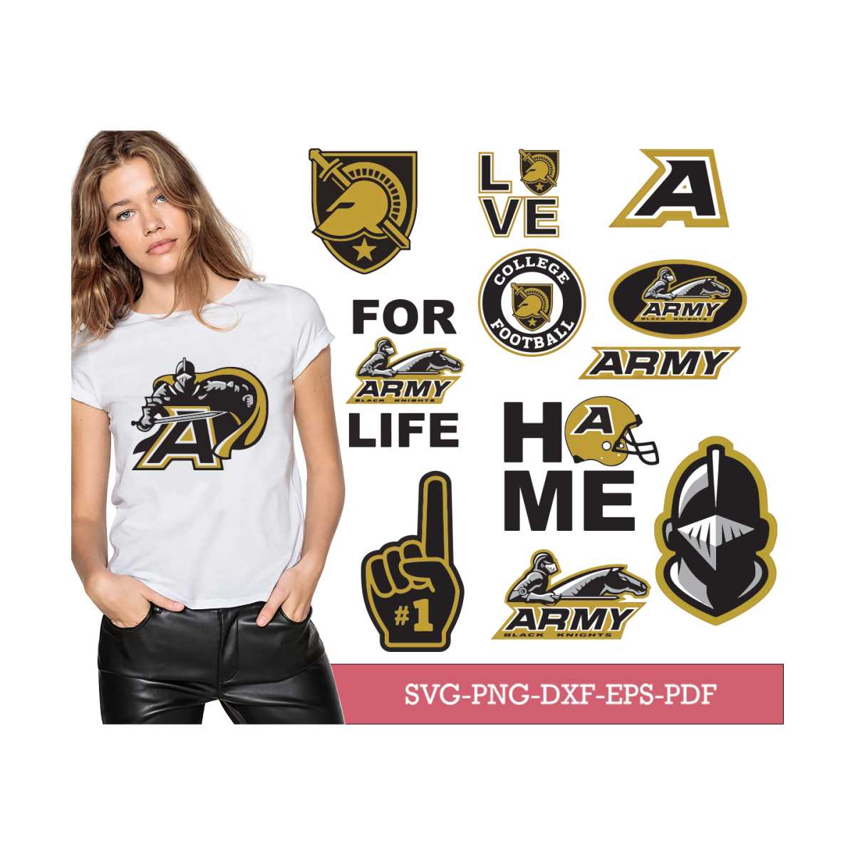 Army Bundle Svg, Bundle Sport Svg, Army Svg, Black Knights S | Inspire ...