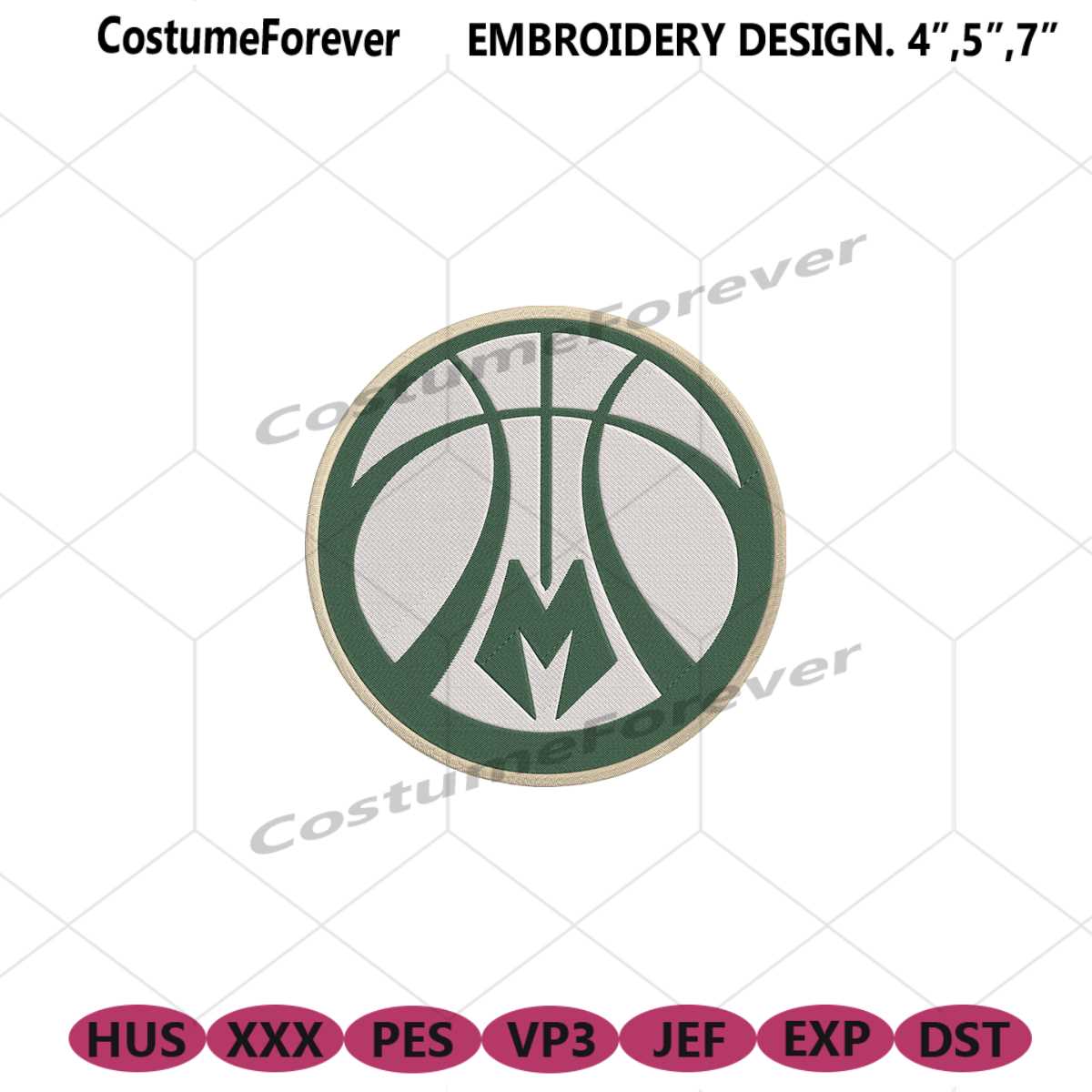 Milwaukee Bucks Logo Embroidery Design File, Milwaukee Bucks | Inspire ...