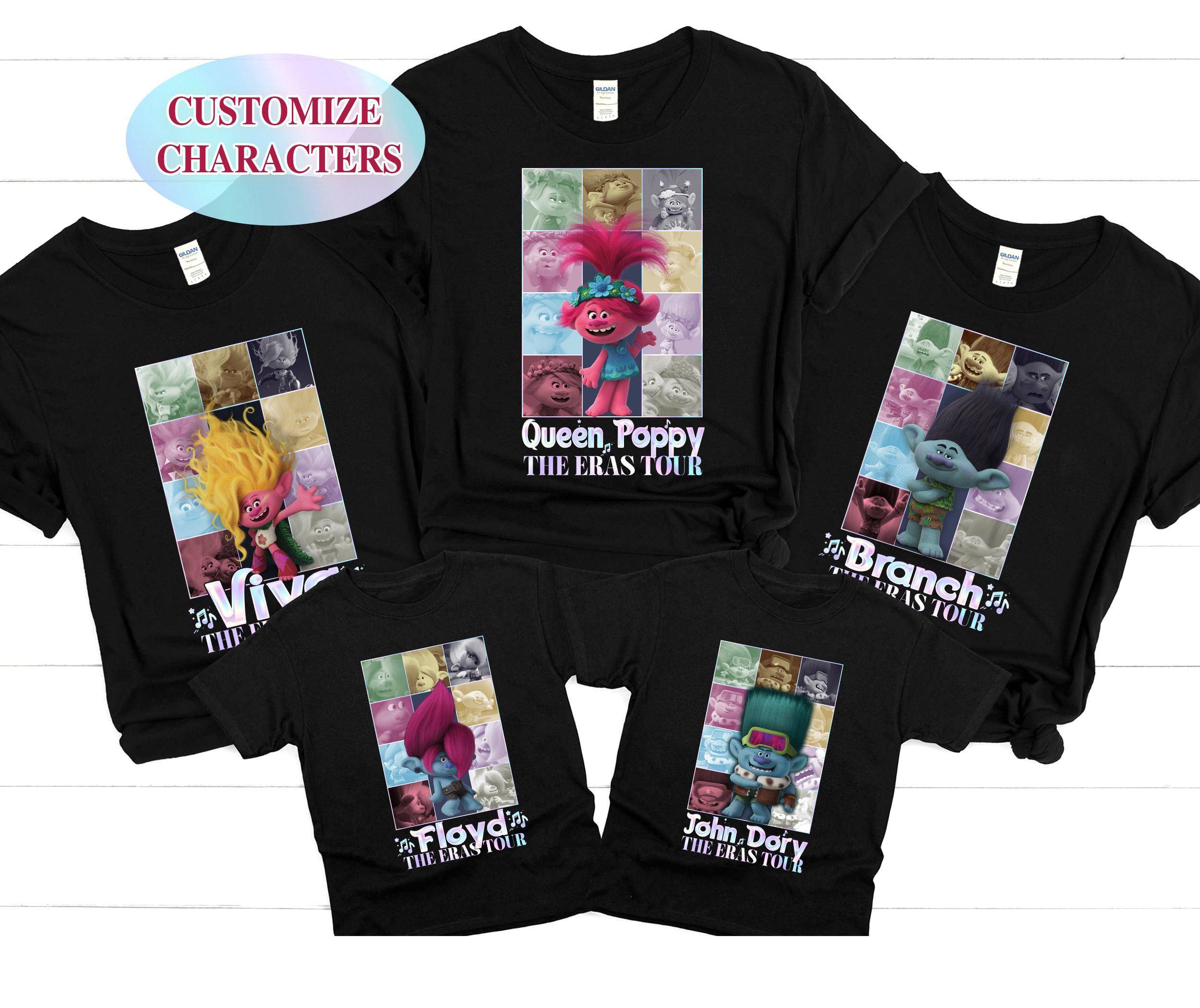 Custom Trolls Band Together Character Shirt, Trolls Band Tog | Inspire ...