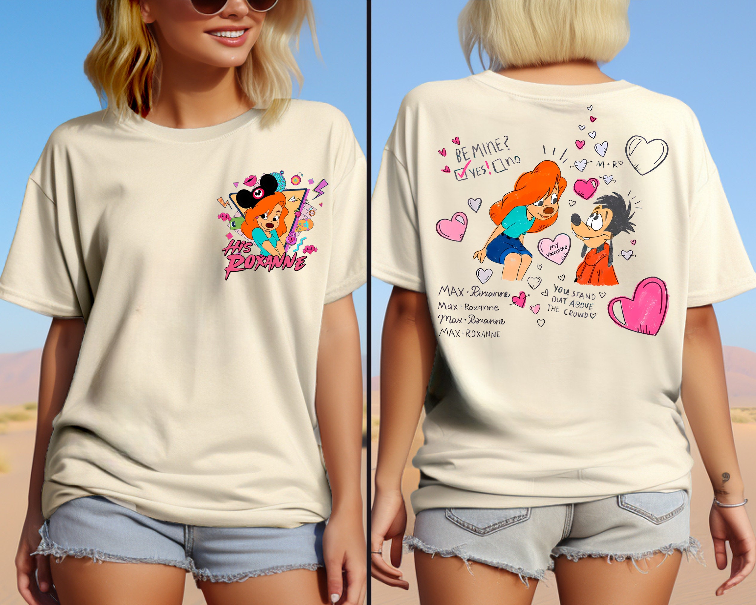 Disney Her Max and His Roxanne Couple Shirt, Valentines Day | Inspire ...