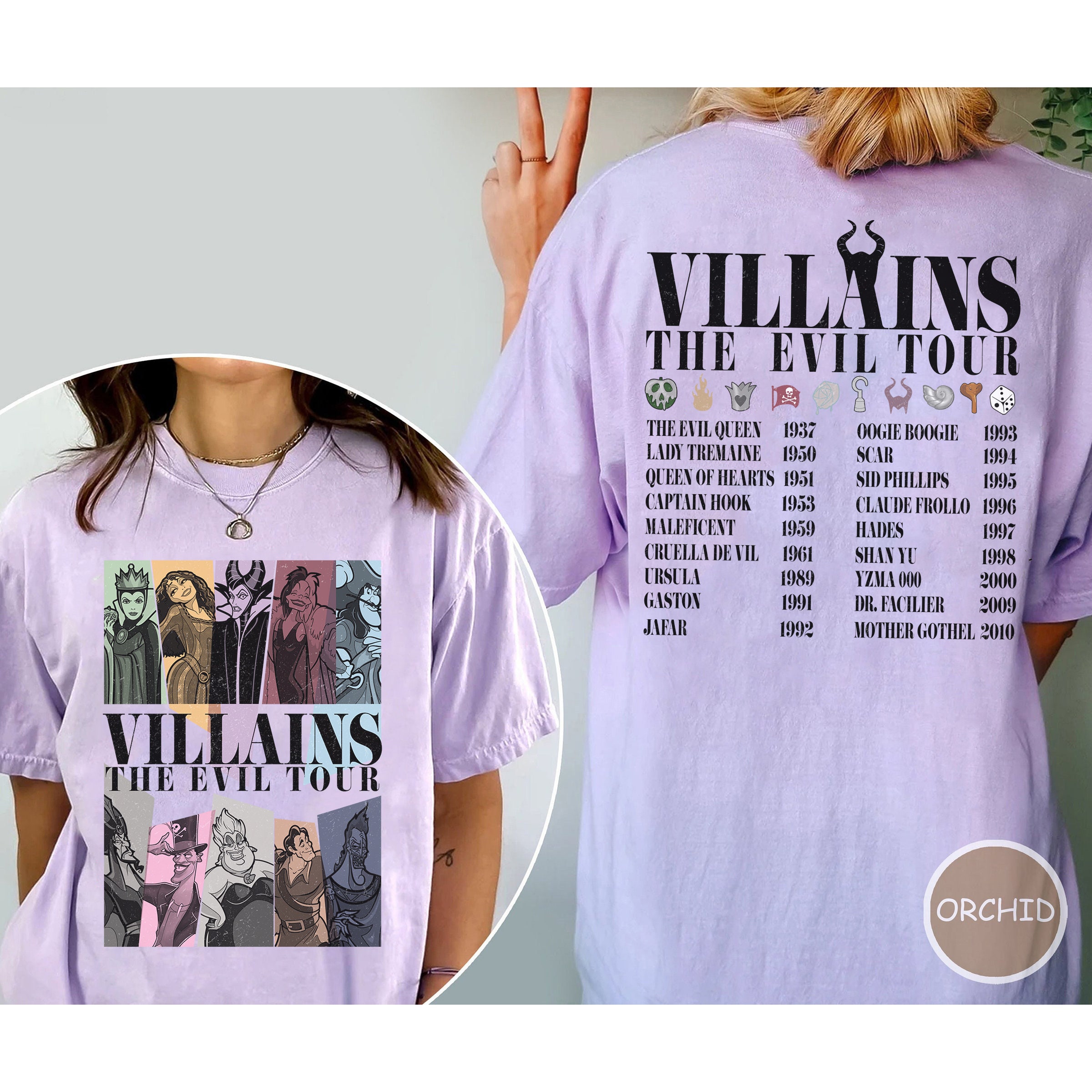 Disney Villains Evil Tour Shirt, Disney Villain Shirt, Villa - Inspire ...