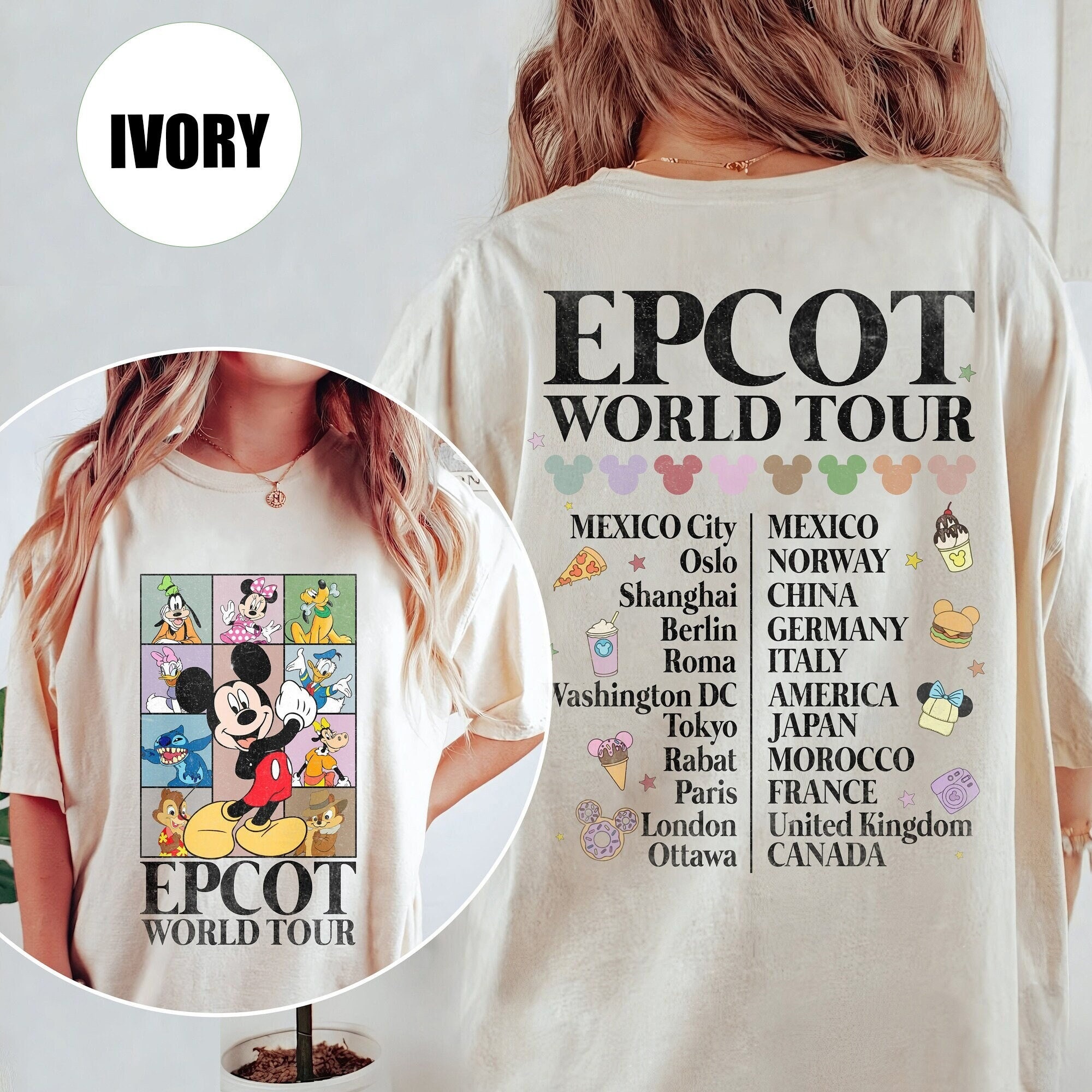Vintage Disney Epcot World Tour Shirt, Mickey Epcot Shirt, D | Inspire ...