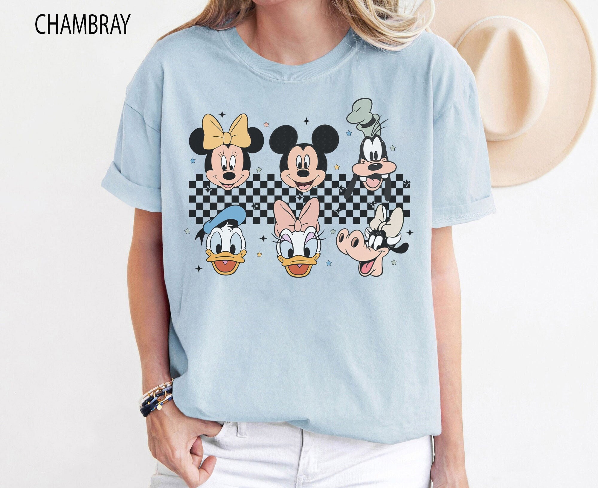 Vintage Mickey Minnie Checkered shirt, Disney Checkered Shir | Inspire ...