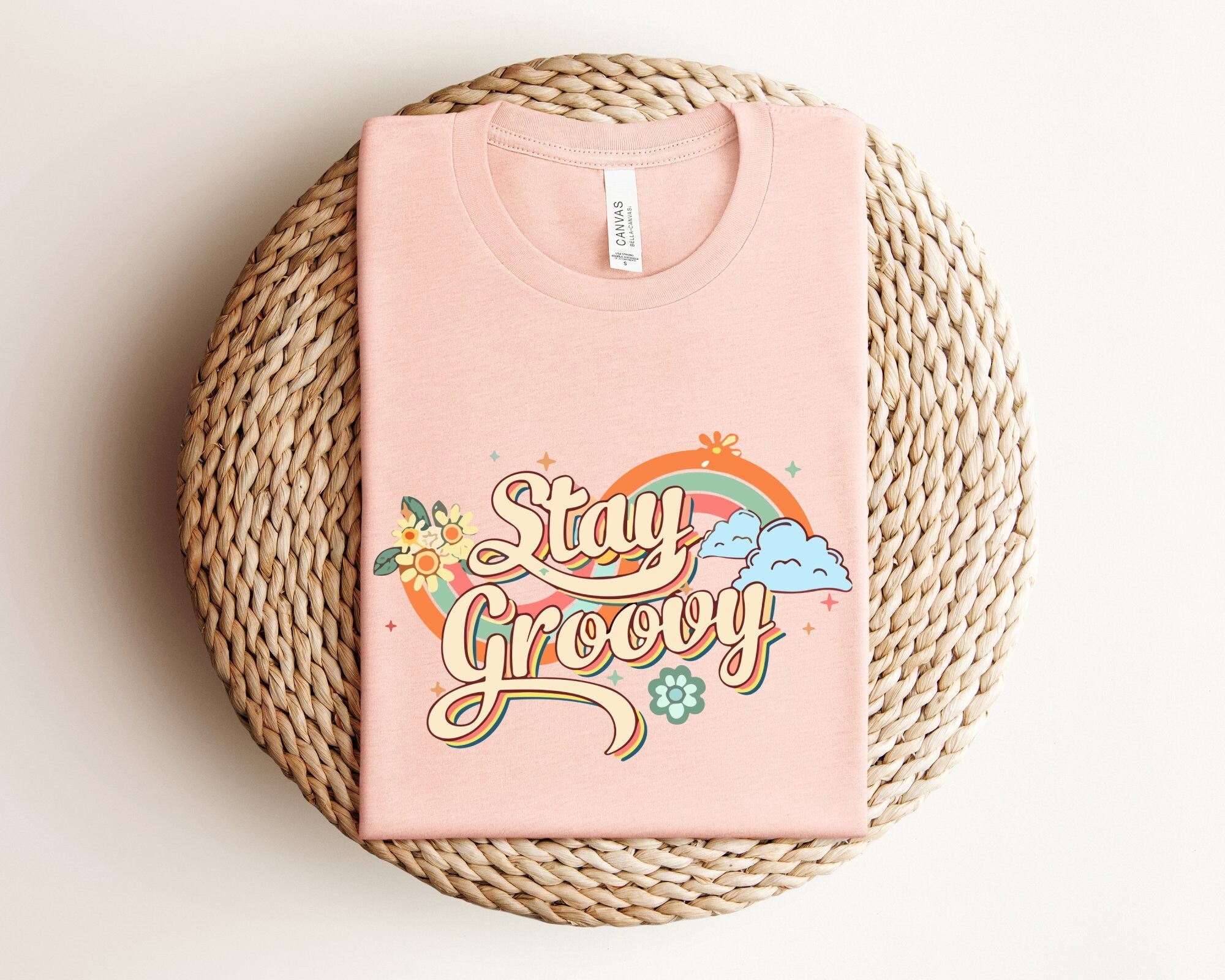 Retro Stay Groovy Shirt, Preppy Shirt, Hippie Summer Shirt, | Inspire Uplift