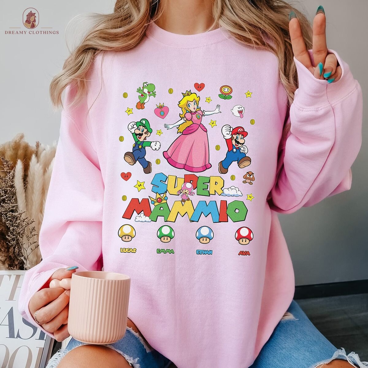 Personalized Super Mammio Shirt, Princess Peach Mothers Day | Inspire ...