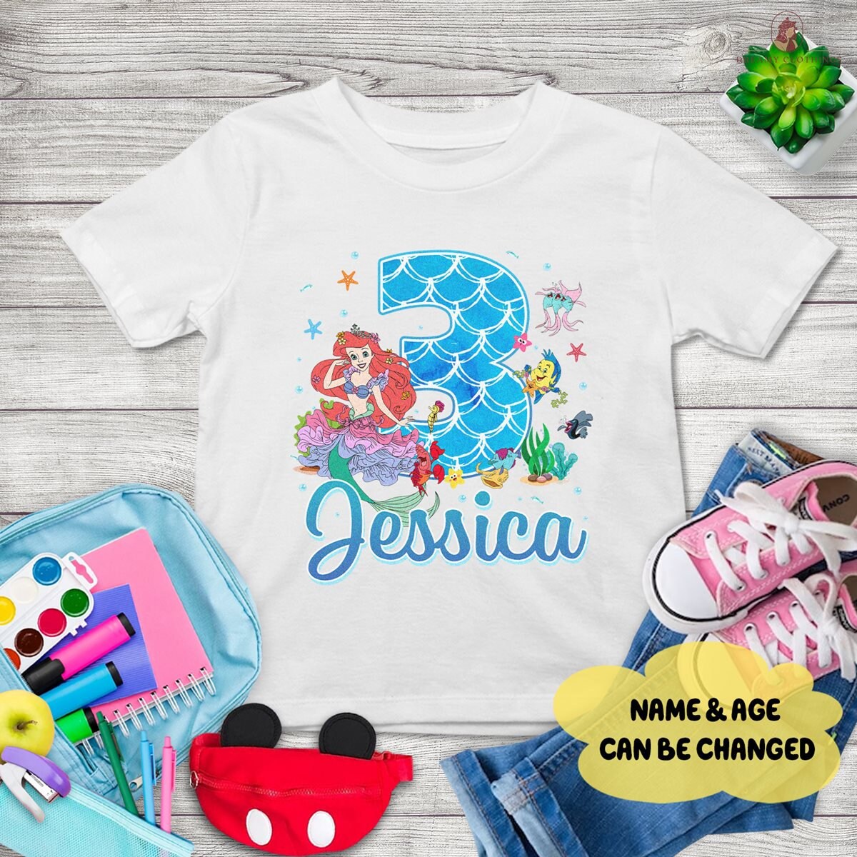 Personalized The Little Mermaid Birthday Shirt The Little M | Inspire ...