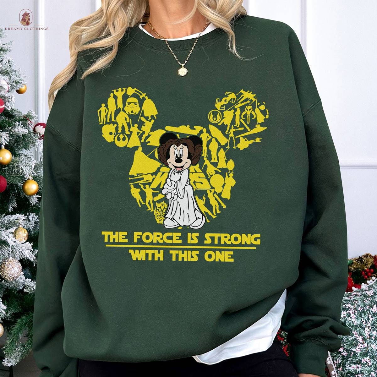 Retro Minnie The Force Is Strong With This One Shirt Minnie | Inspire ...