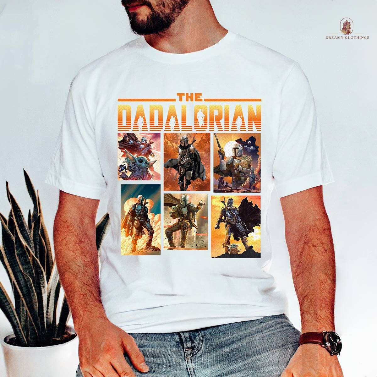 Retro The Dadalorian Shirt The Mandalorian Dad Shirt Manda | Inspire Uplift
