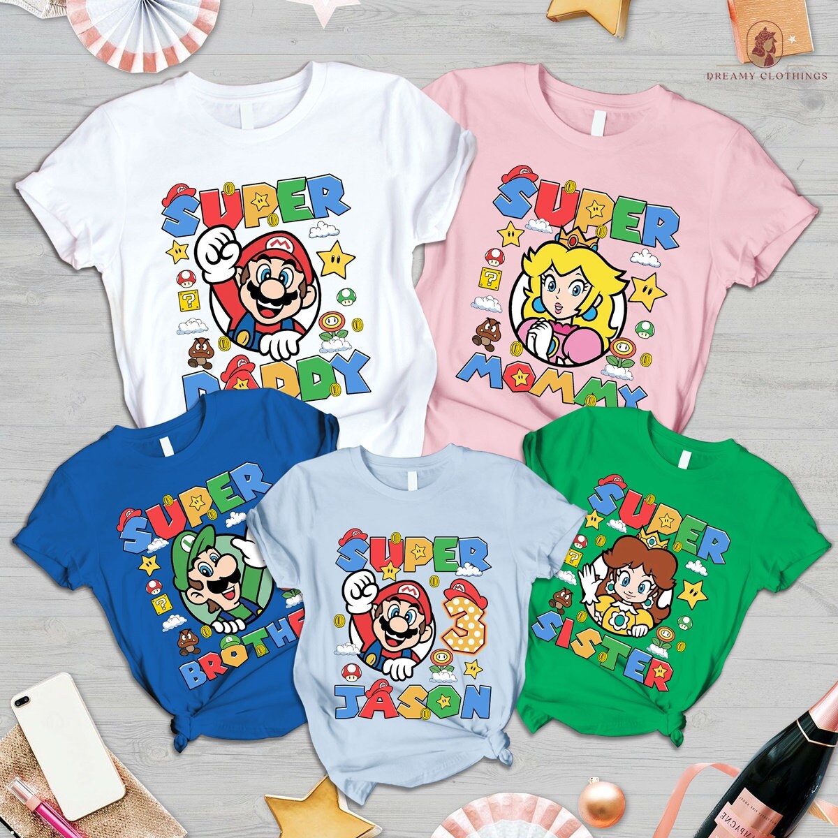 Super Mario Shirt Super Mario Family Shirt Family Shirt M - Inspire Uplift