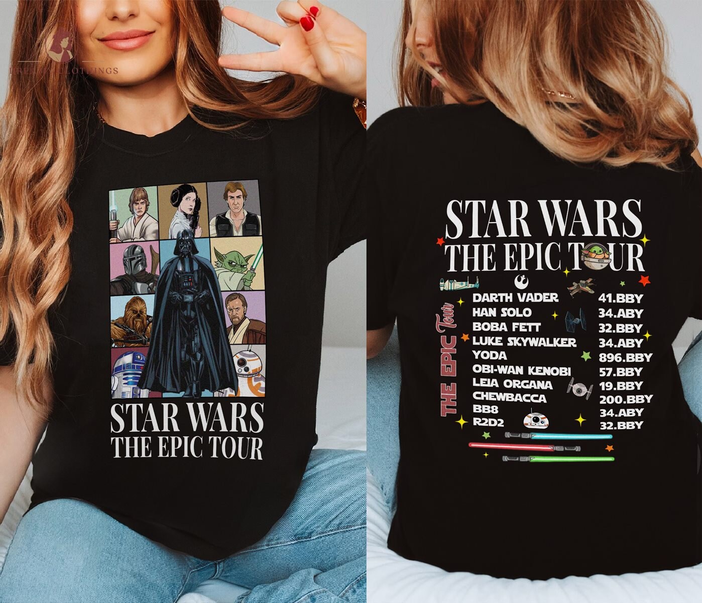 Vintage Starwars The Epic Tour Shirt Starwars Characters Sh | Inspire ...