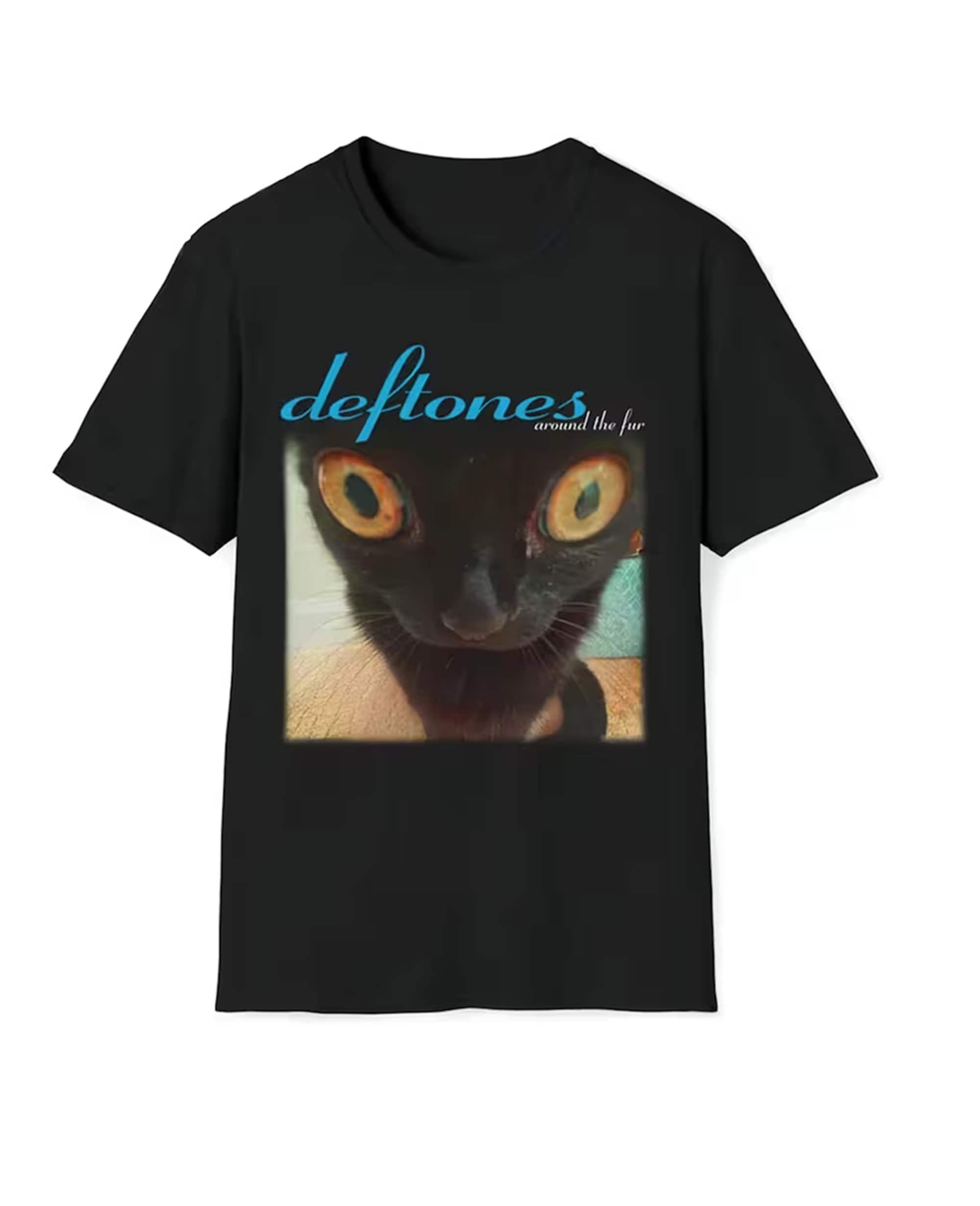 Deftones around the fur cat band Vtg Black Men Black Shirt, | Inspire ...