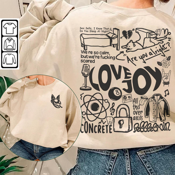 Lovejoy Doodle Art Shirt, 2 Side Vintage Lovejoy Merch Lyric | Inspire ...