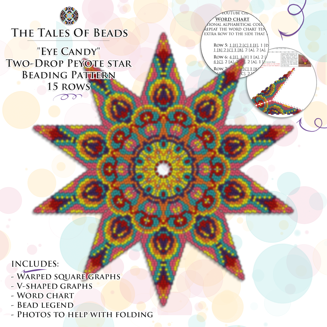 Two-Drop Peyote Star Pattern - Eye Candy / Beaded Ten Point | Inspire ...