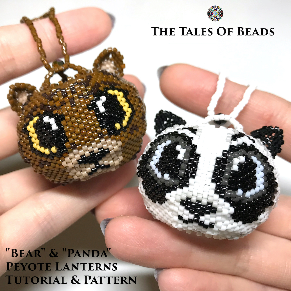 Beaded Animals Tutorial - Bear & Panda / Beading Patterns 3D | Inspire ...