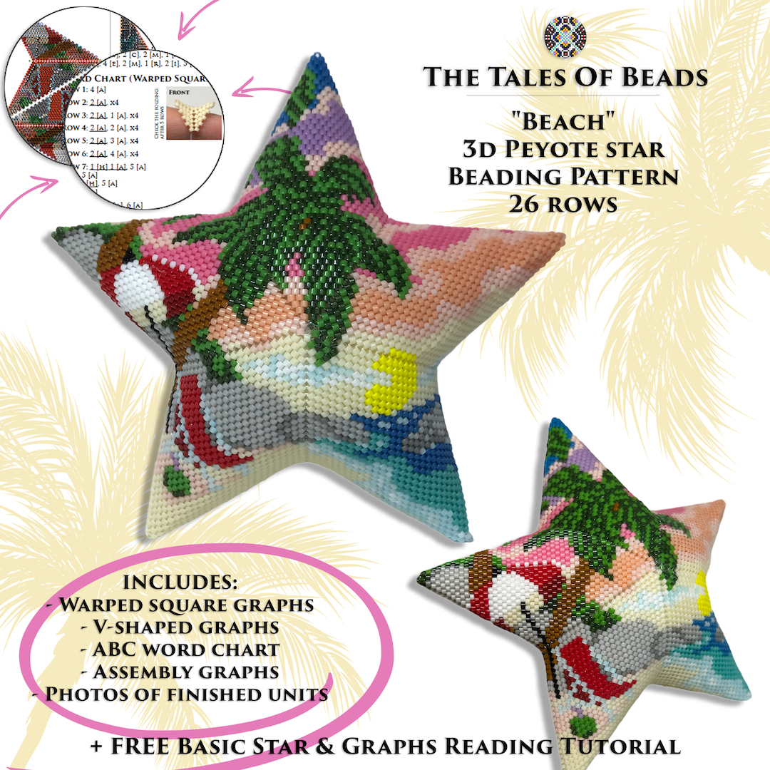Peyote Star Pattern - Beach / Beaded Stars Patterns Seaside | Inspire ...