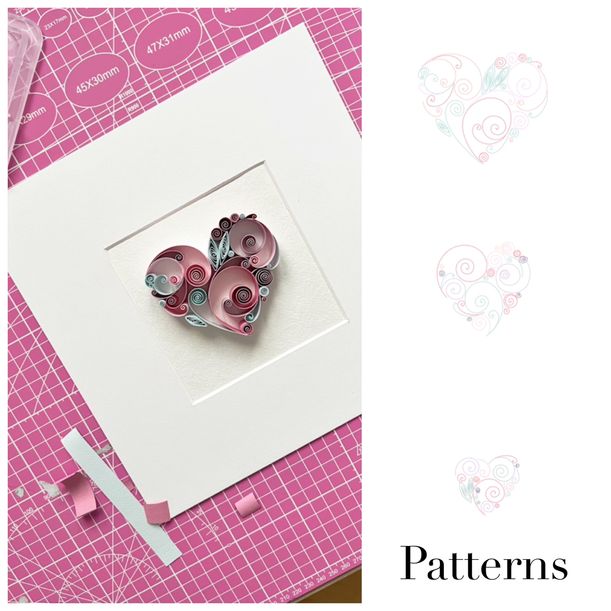 Digital templates to make Quilled hearts | Quilling Paper Ar | Inspire ...