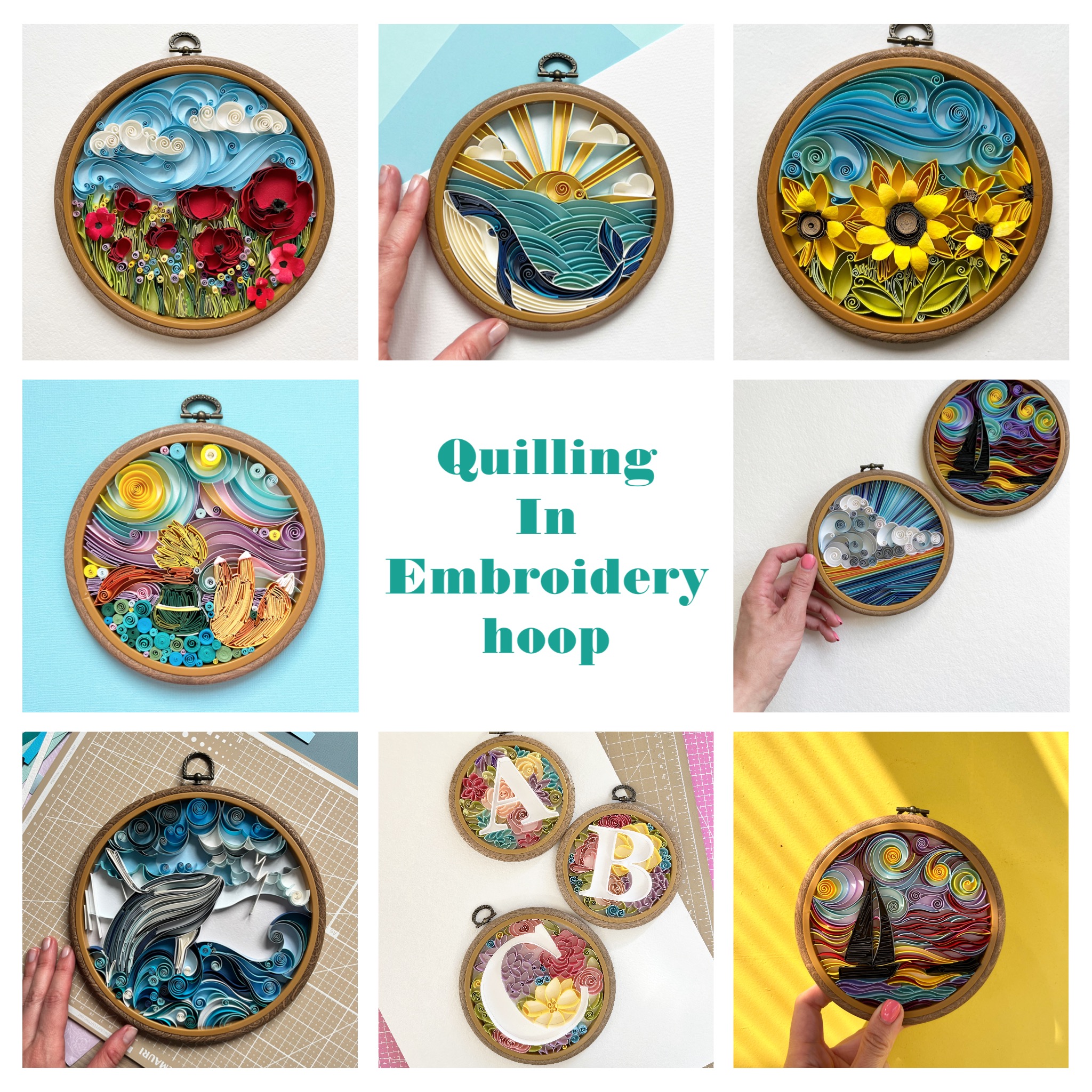 Digital set with Quilling patterns | Templates | DIY | Inspire Uplift