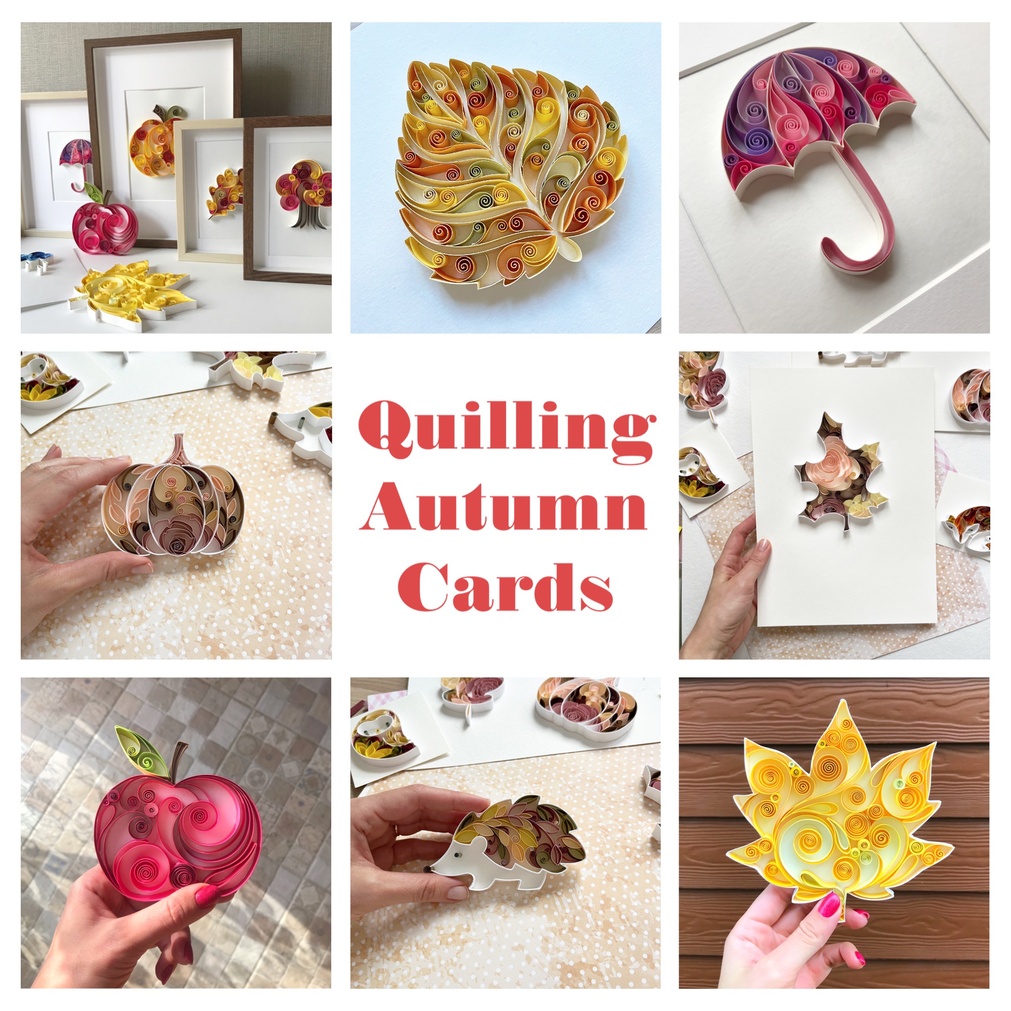 Autumn set of patterns | Templates to make Fall cards in Qui | Inspire ...