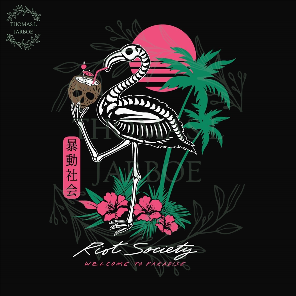 Riot Society Svg, Skeleton Flamingo Svg Welcome To Paradise | Inspire ...