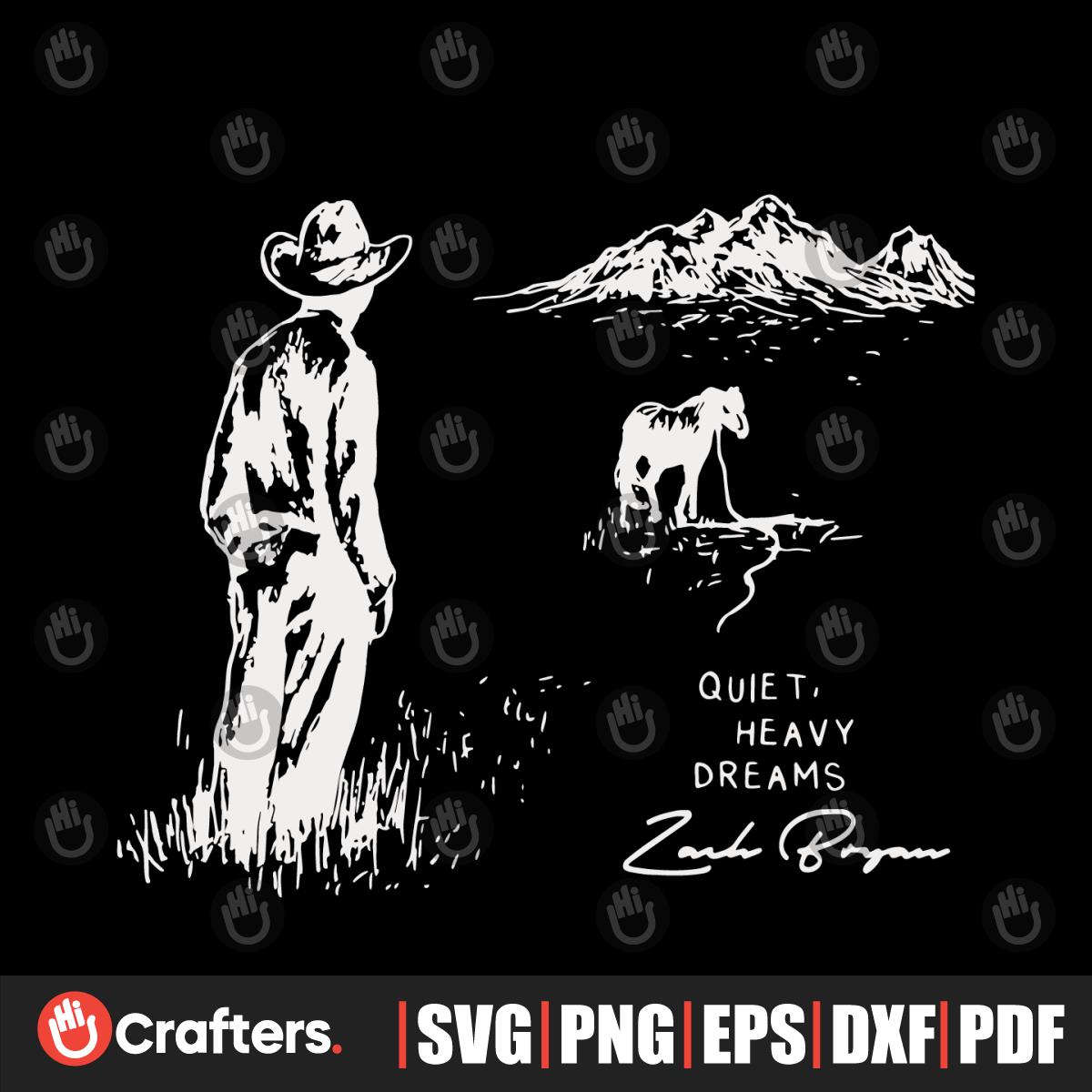 Quiet Heavy Dreams Album Zach Bryan SVG Cutting File | Inspire Uplift