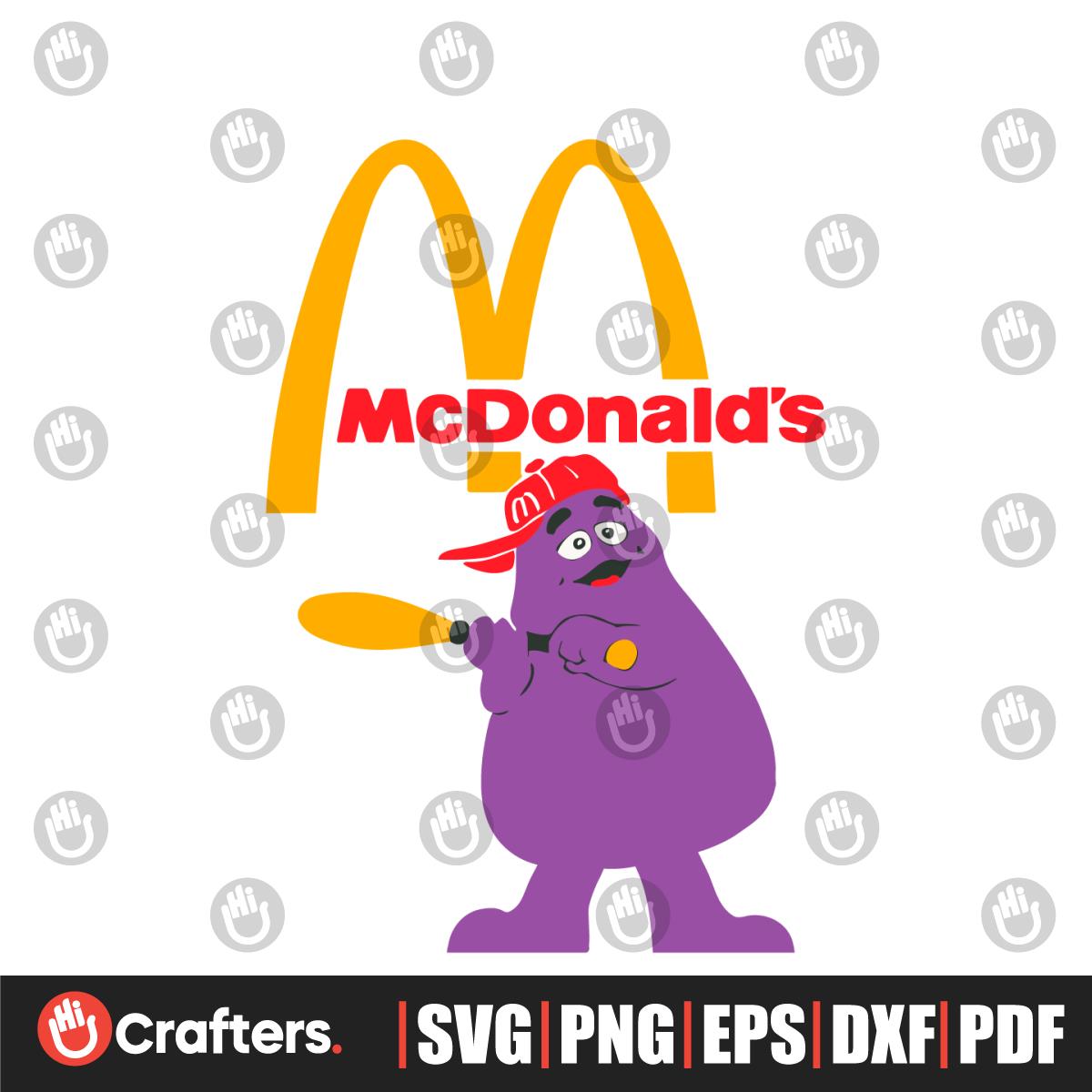 Grimace Birthday Mcdonalds SVG Grimace Meme Evil SVG File | Inspire Uplift