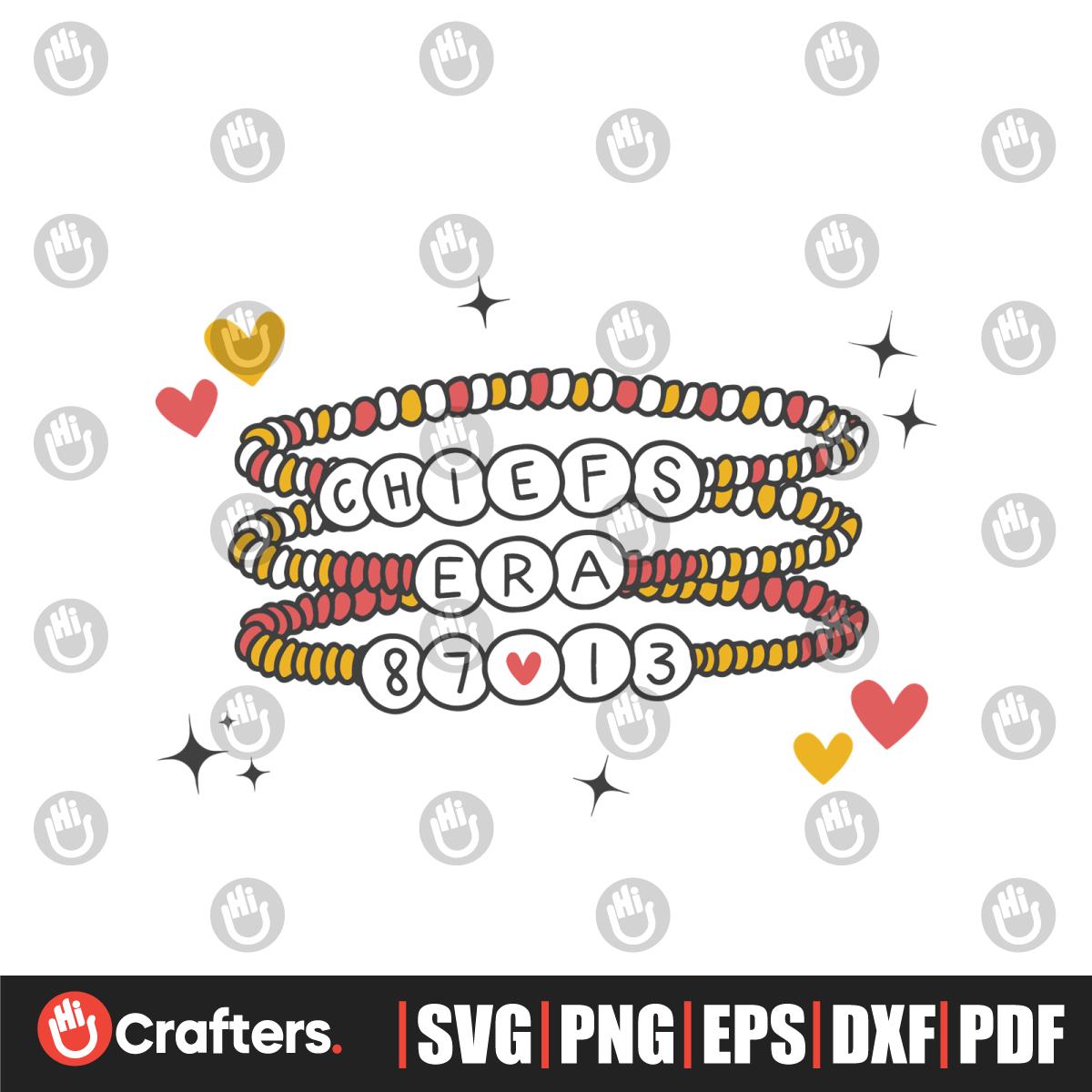 Bracelets Chiefs Era Taylor Swift Travis Kelce SVG | Inspire Uplift