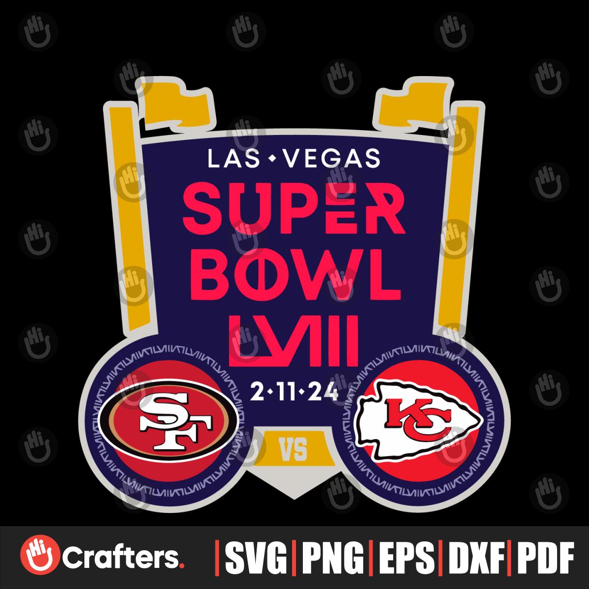 49ers vs Chiefs Super Bowl LVIII Las Vegas SVG | Inspire Uplift