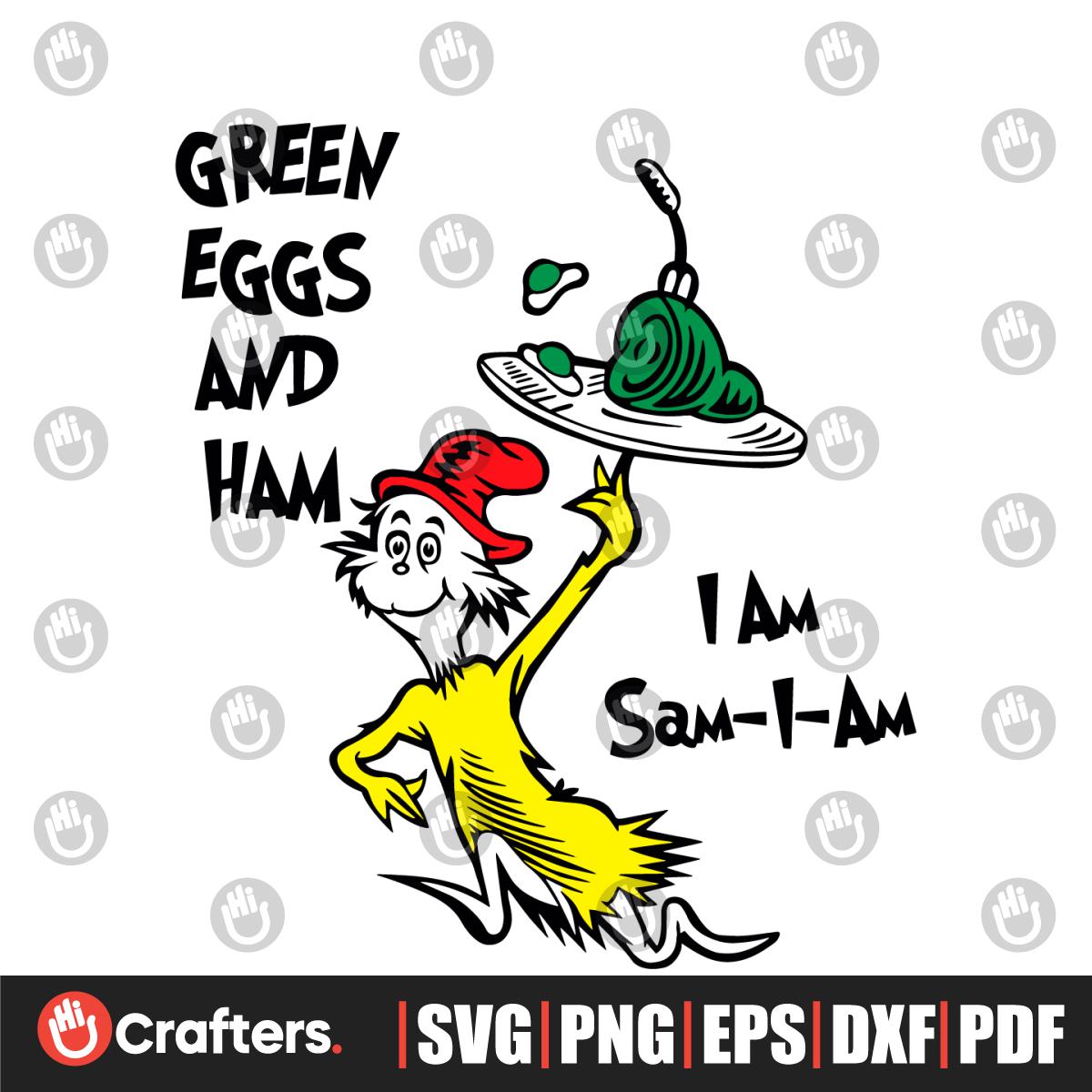 Dr Seuss Green Eggs and Ham SVG - Inspire Uplift