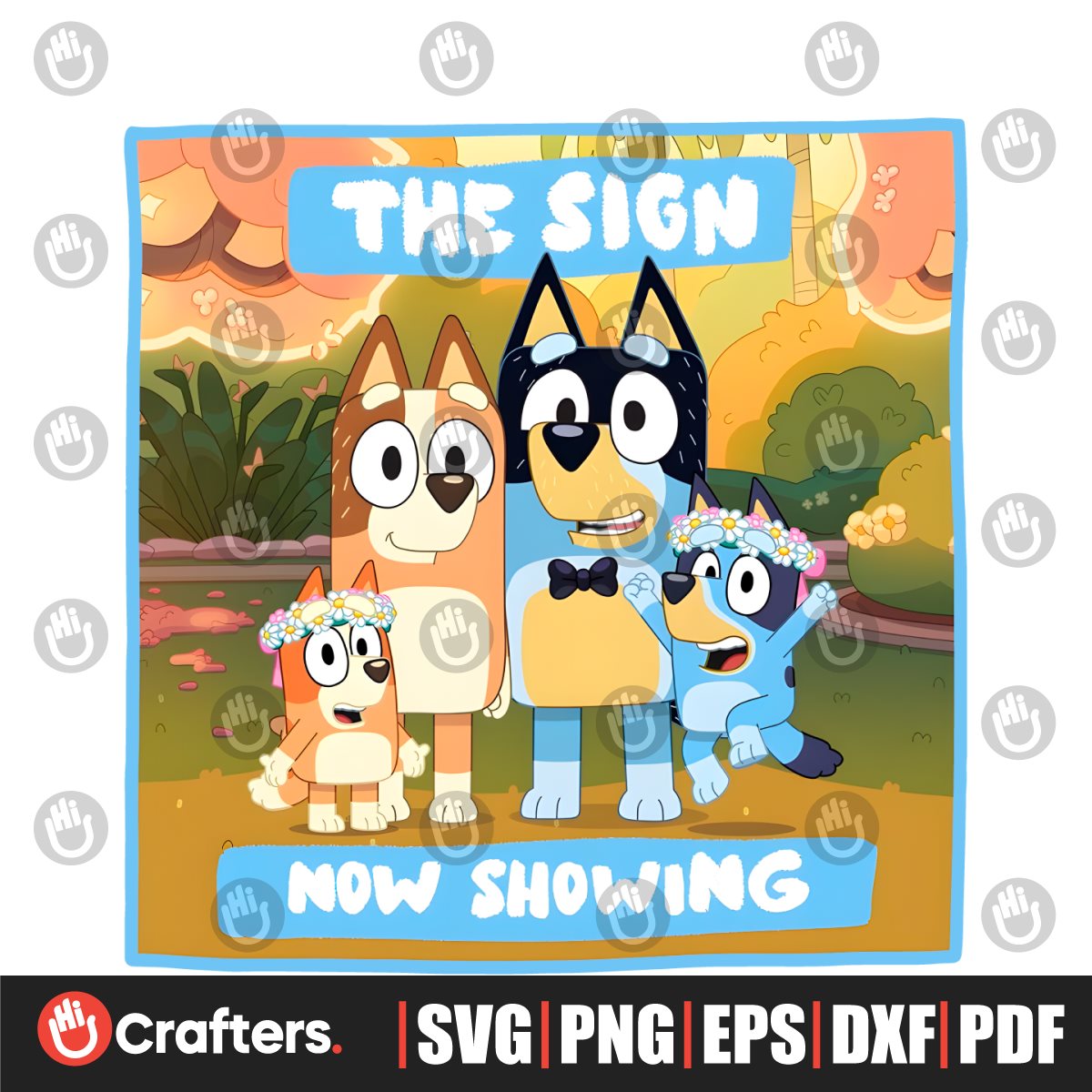 The Sign Now Showing Bluey Cartoon PNG | Inspire Uplift
