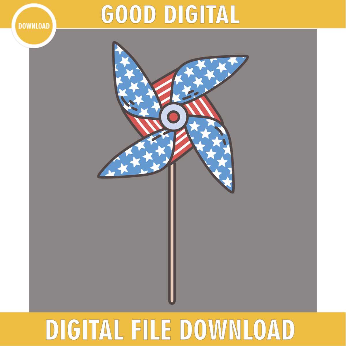 Patriotic USA Flag Pinwheel 4th Of July Day SVG | Inspire Uplift