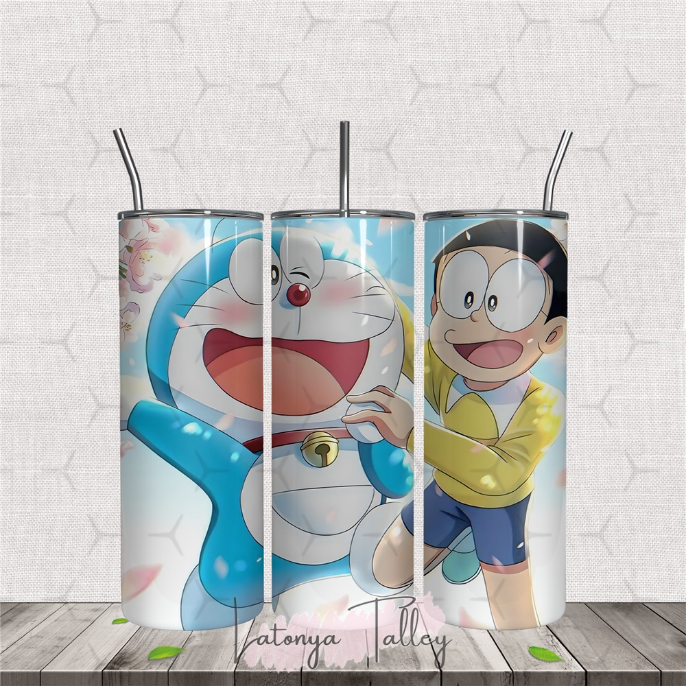 Doraemon And Nobita Smiling Tumbler PNG - Inspire Uplift