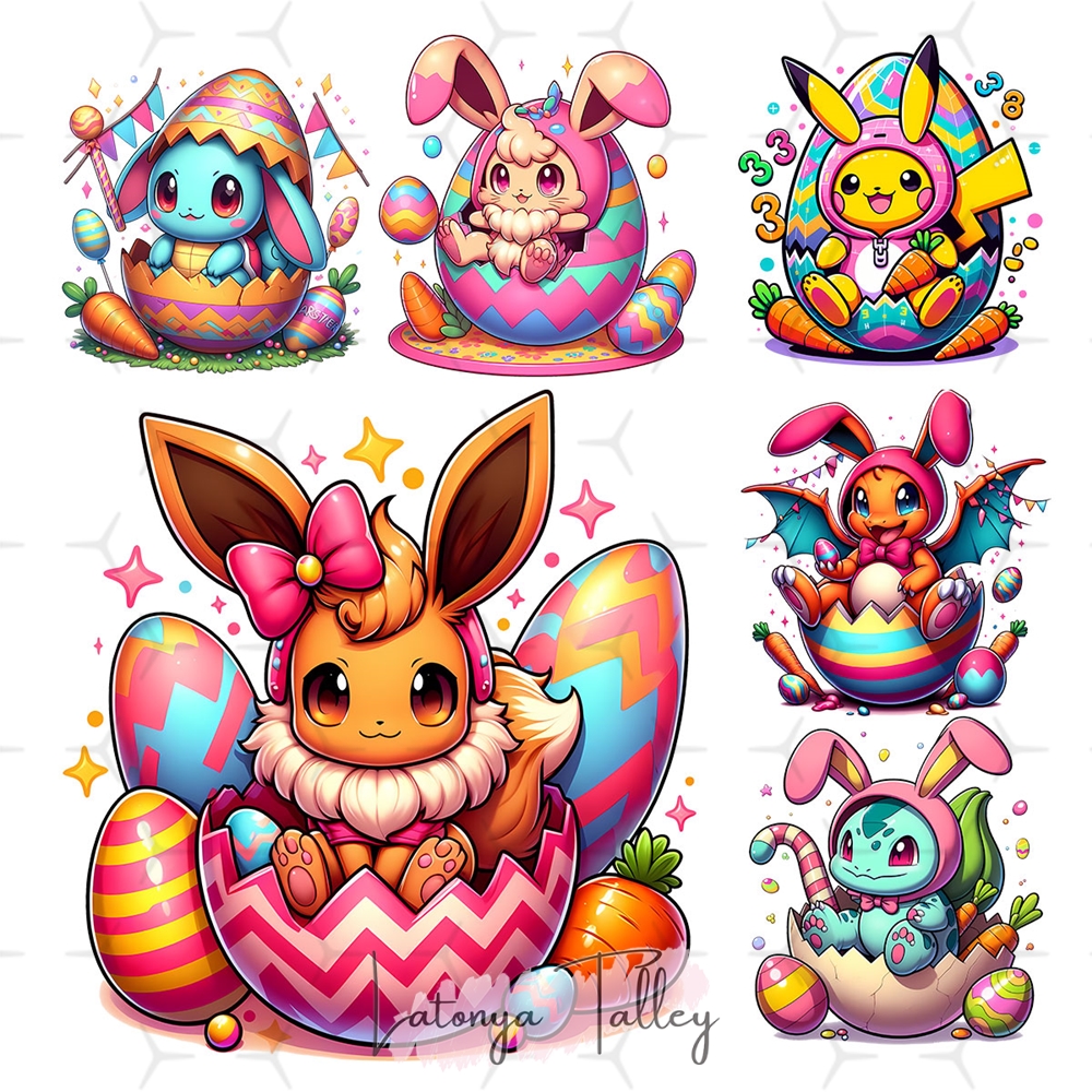 Funny Easter Anime Character Png Bundle | Inspire Uplift