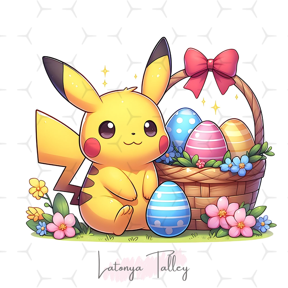 Easter Pikachu Instant Digital Download | Inspire Uplift