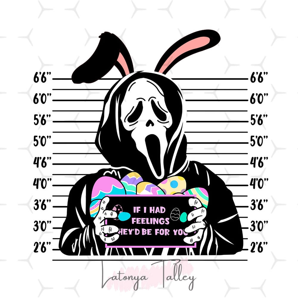 Ghostface Feelings Is For You Easter Bunny Png | Inspire Uplift