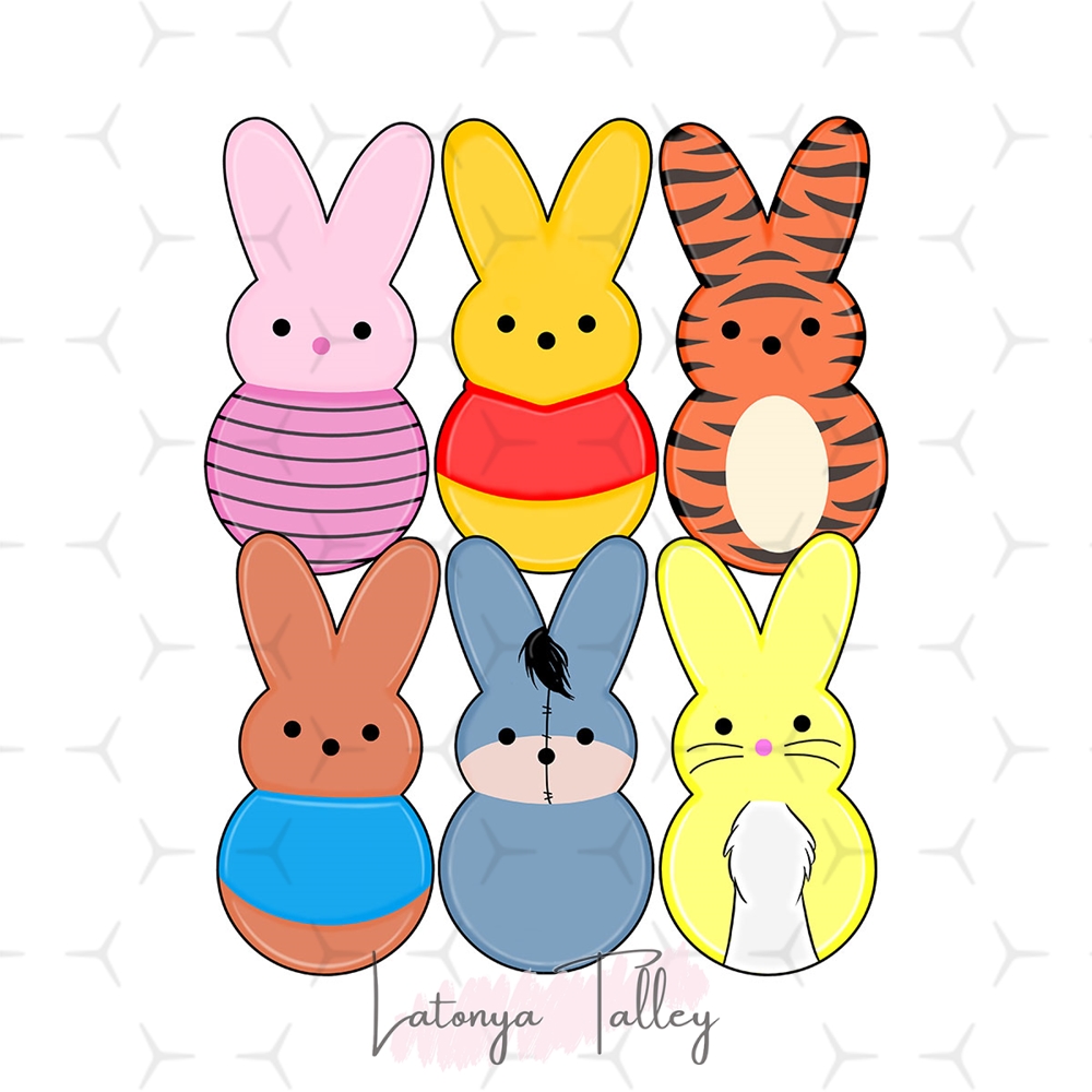 Disney Winnie The Pooh Peeps Happy Easter PNG | Inspire Uplift